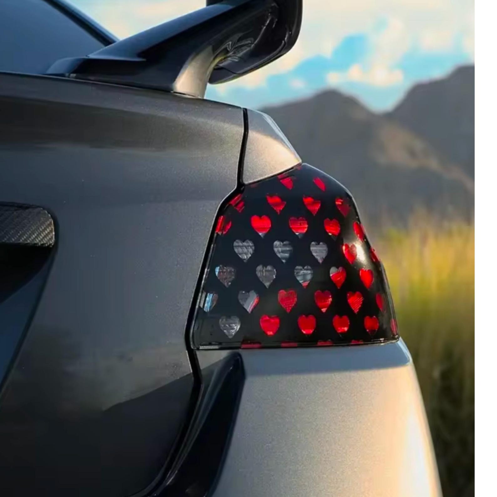 Car Light Stickers Universal Black LOVE Taillight Vinyl Film - Etsy