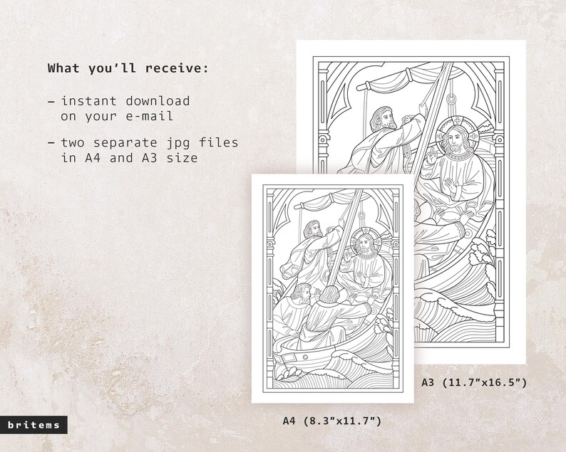 Bible Scene Coloring | Jesus Calms the Storm | Art Coloring Page ...
