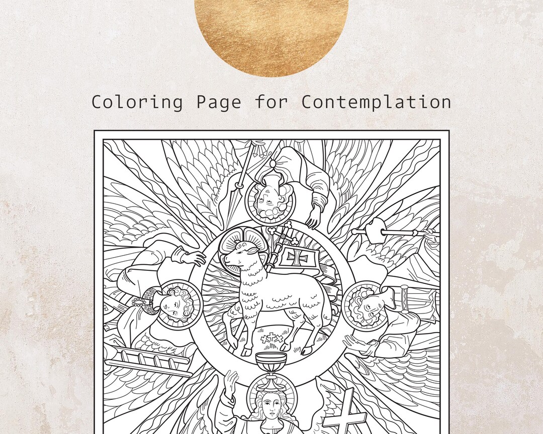 Easter Coloring Page, Christian Printables, Modern Catholic Art ...