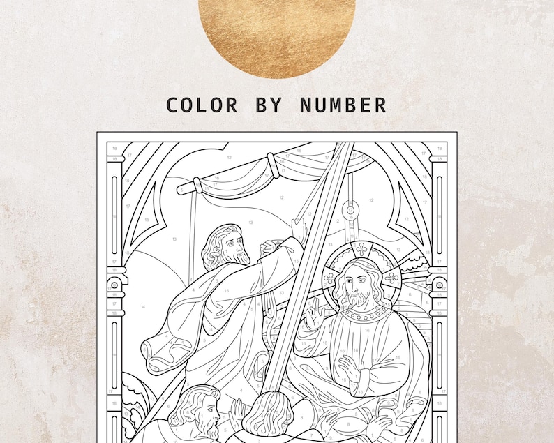 Color by Number, Jesus Coloring Page, Bible Activity, Coloring for ...