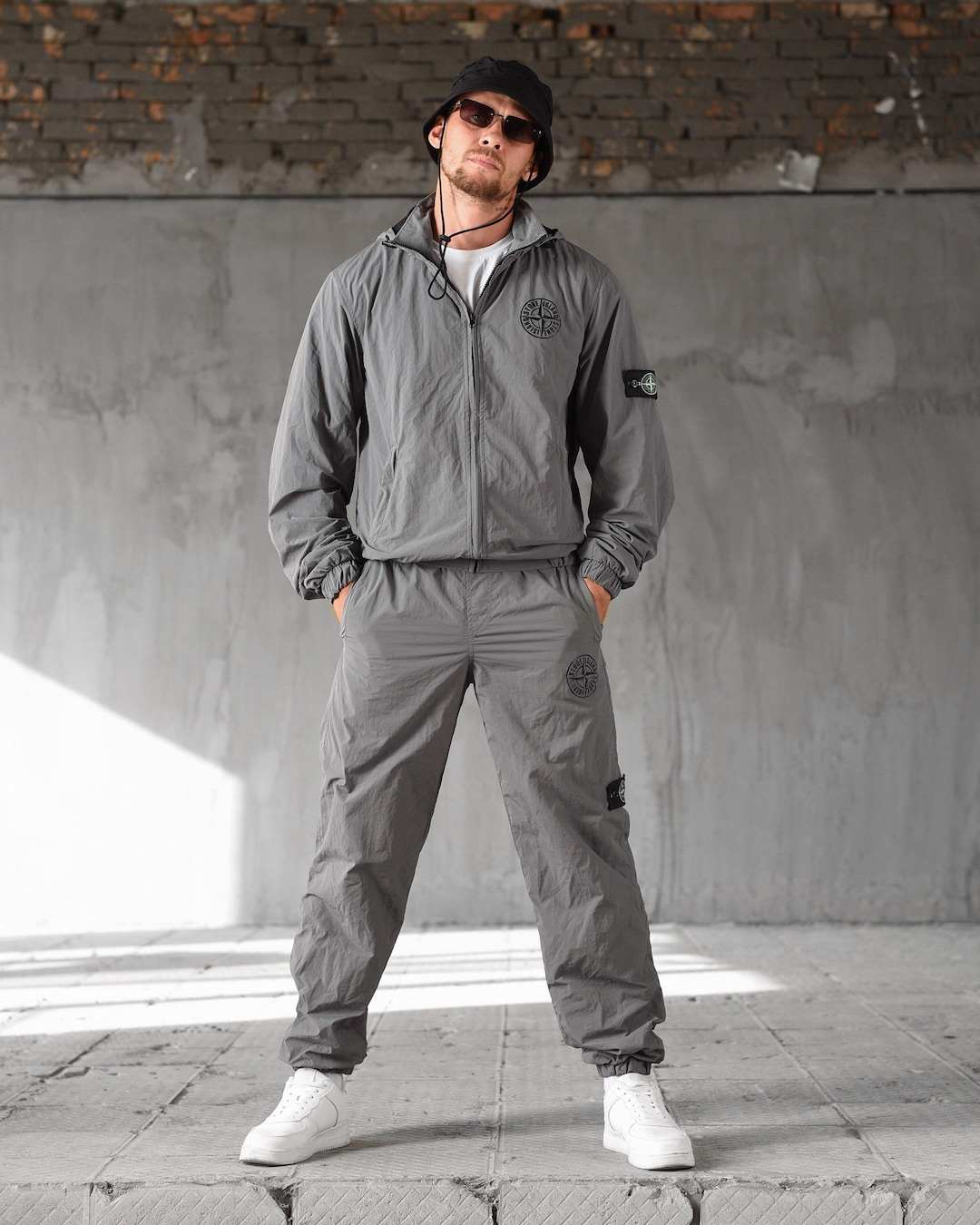 Urban Tactical Tracksuit | Compass Patch Style Windbreaker & Cargo ...