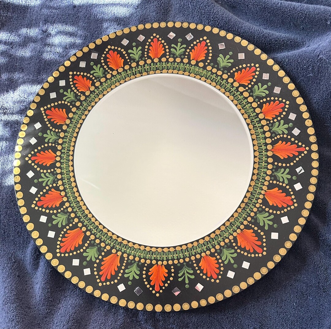 Mandala Art Mirror / Home Decor - Etsy