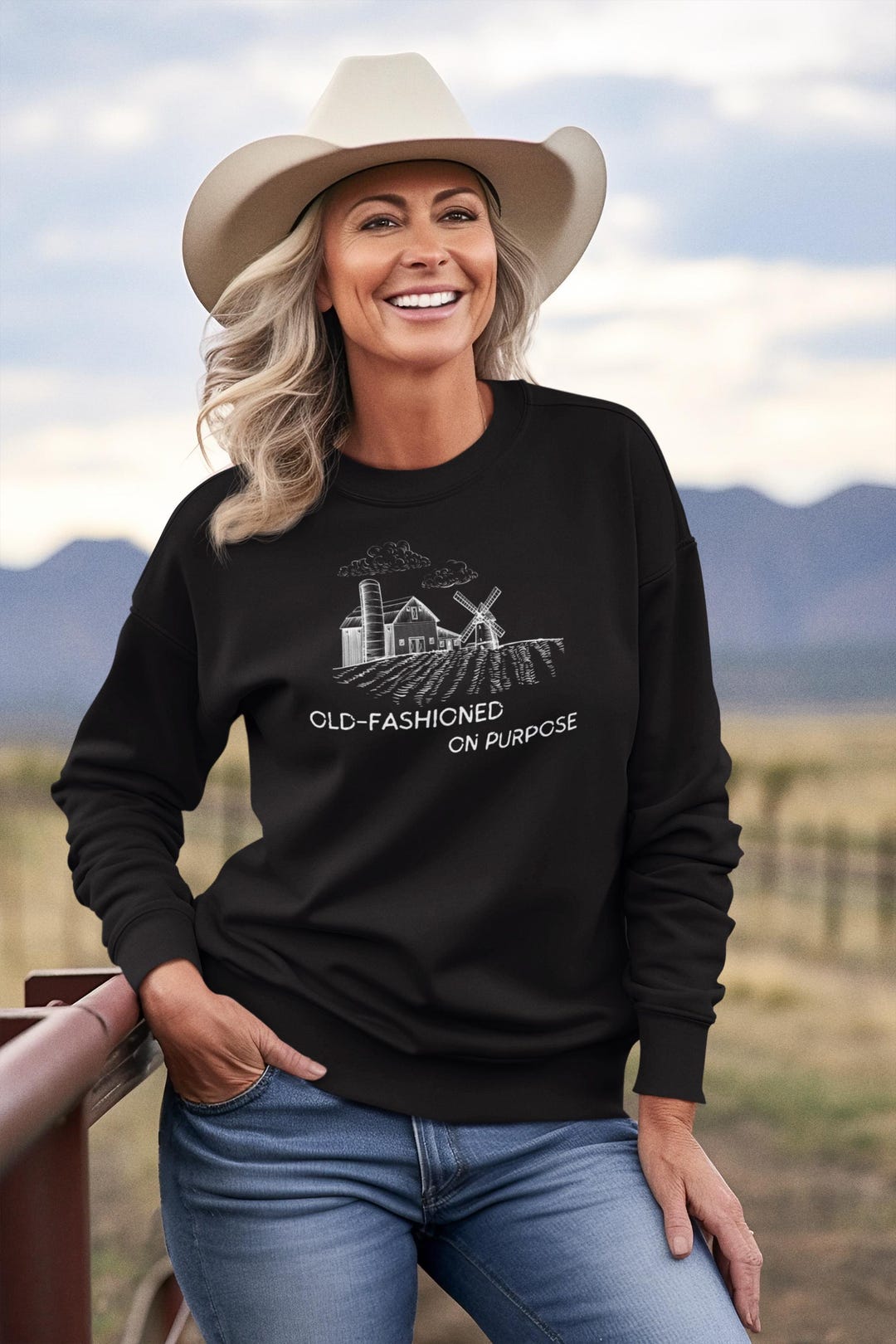 Rustic Farmhouse Crewneck Sweatshirt, Cozy Unisex Sweatshirt, Gift for ...