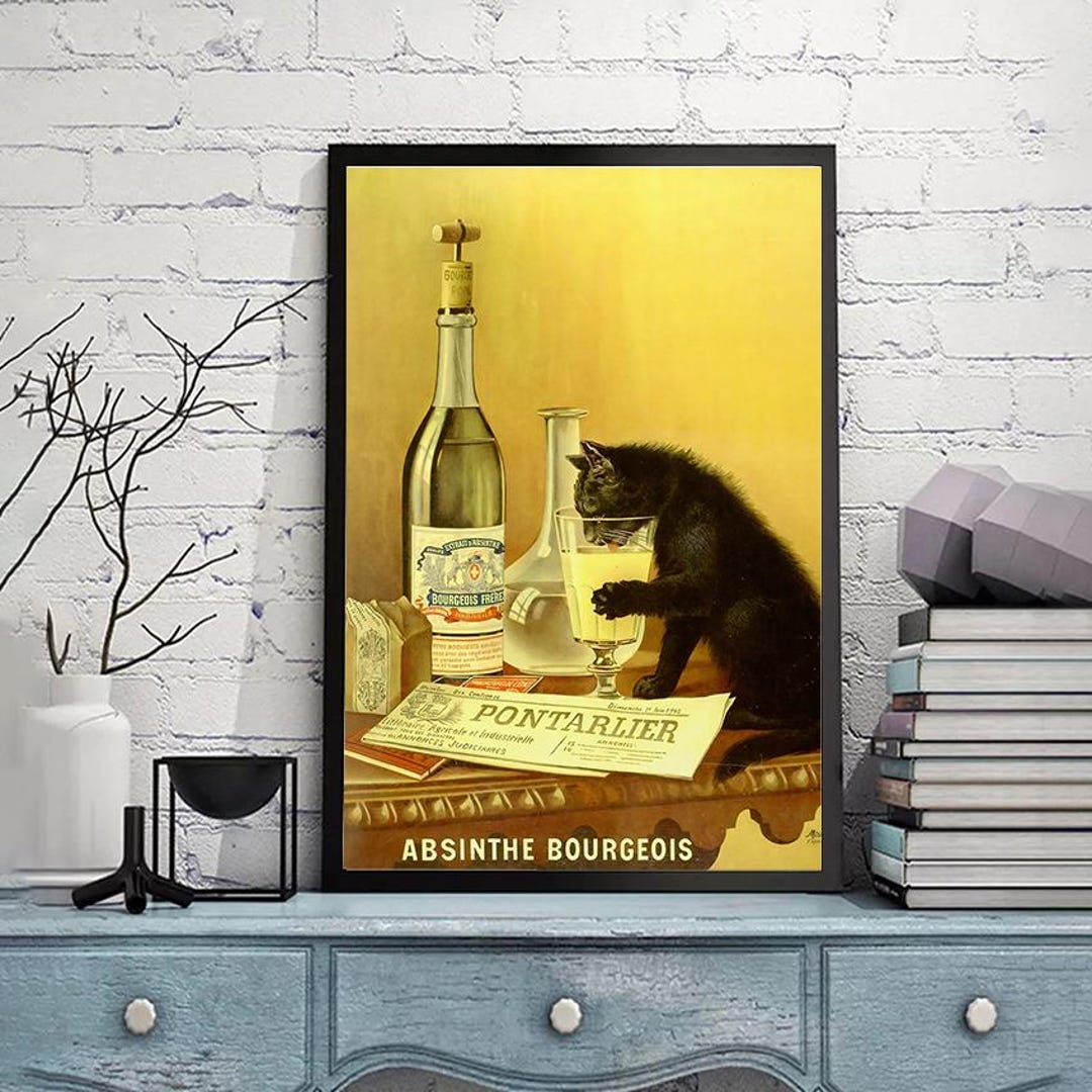 Absinthe Bourgeois-vintage Adverts,home Office Decor,modern Art Print ...