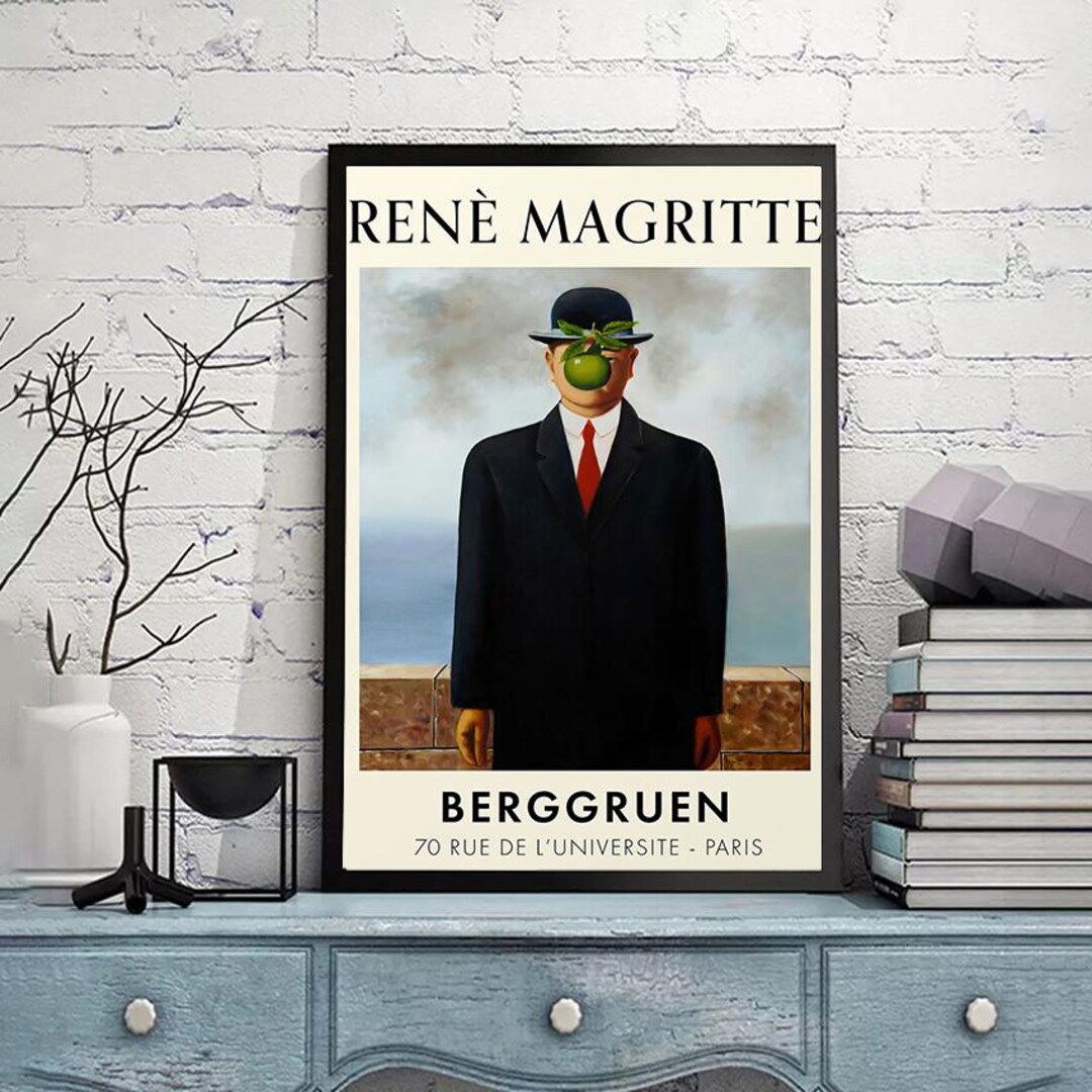 The Son of Man - Rene Magritte-art Prints,vintage Wall Art,famous Art ...