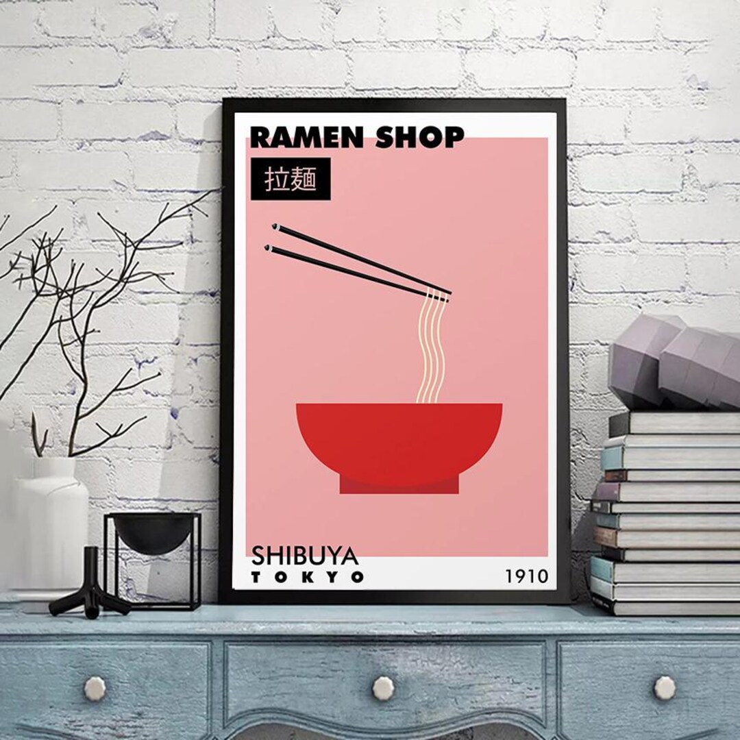 Ramen Shop-vintage Japan Poster,home Office Decor,japanese Fine Art ...