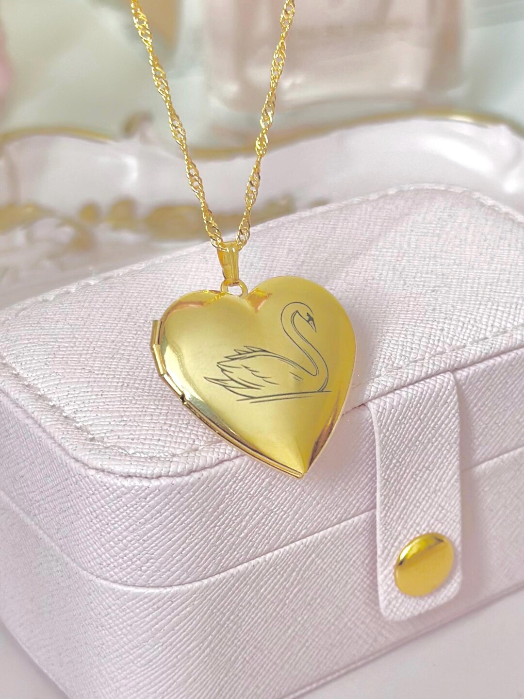 Swan Locket Heart Necklace: Barbie Nutcracker Clara Sugar Plum Princess ...