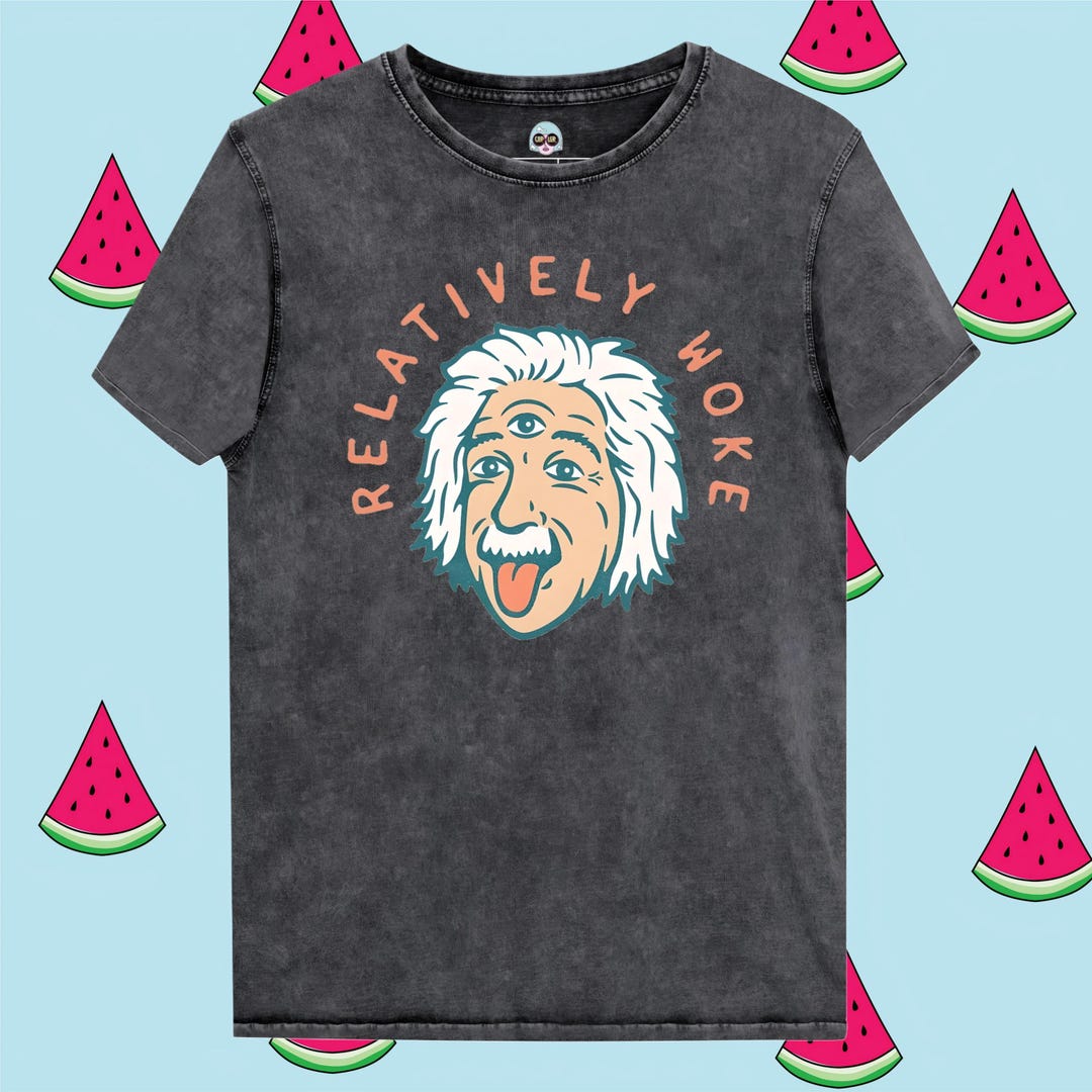 Relativity Denim T-shirt: Albert Einstein Retro Science Tee - Etsy