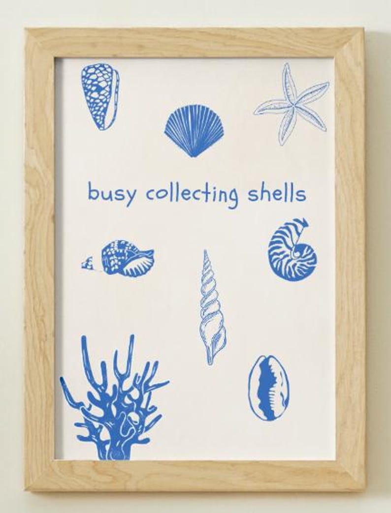 Busy Collecting Shells Print - Etsy
