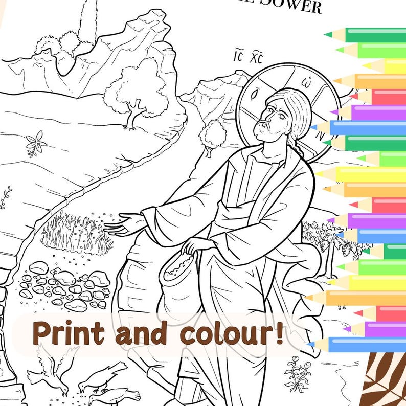 Parable of the Sower | Orthodox Colouring Page | Printable | PDF ...