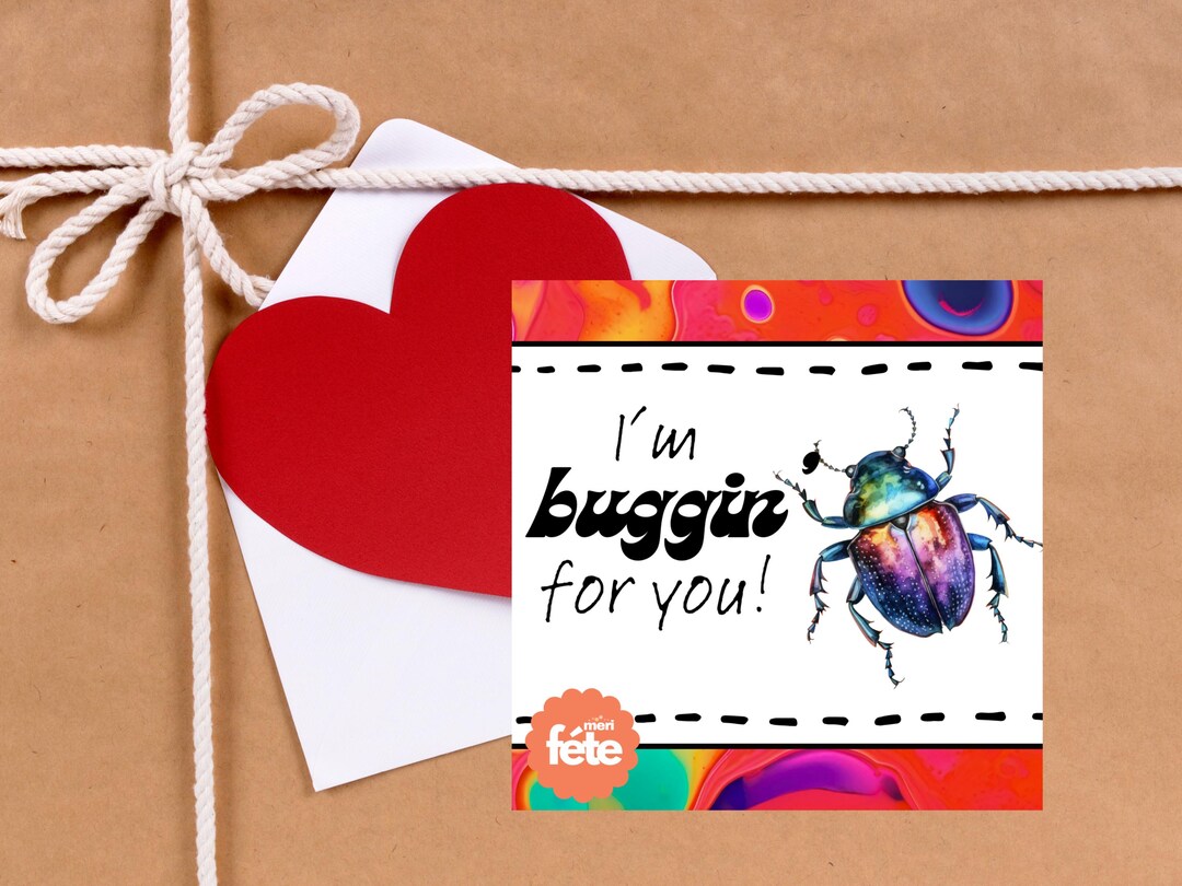 Valentine, PNG, Printable Valentine, Printable Stationery, Insect ...