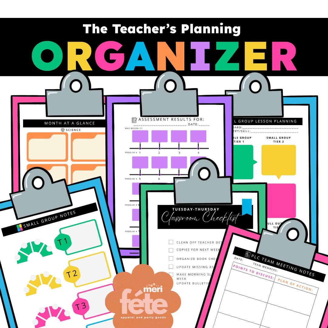 Part 2 of 3 Teacher Planning Organizer, Lesson Plans, Printable Planner ...