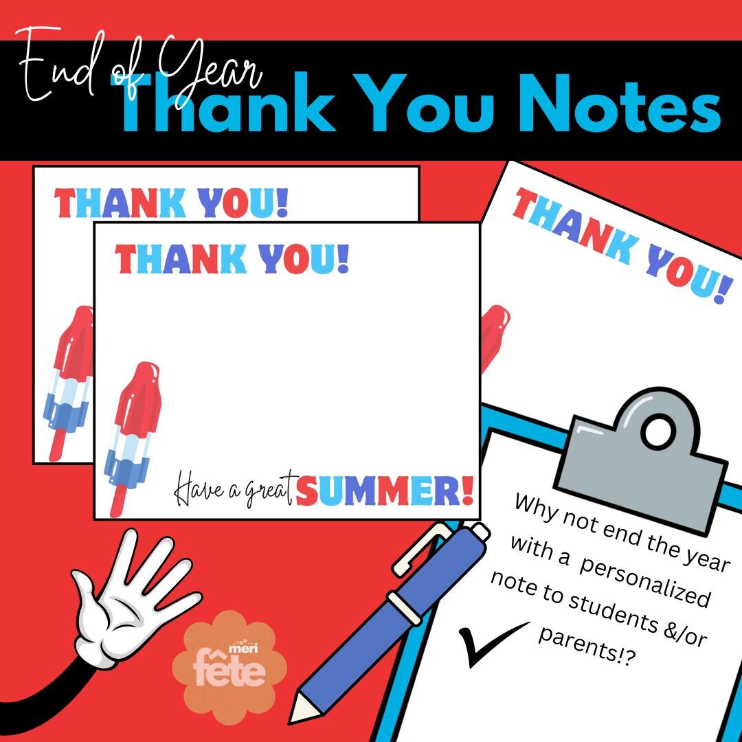 Thank You Notes for School - Etsy