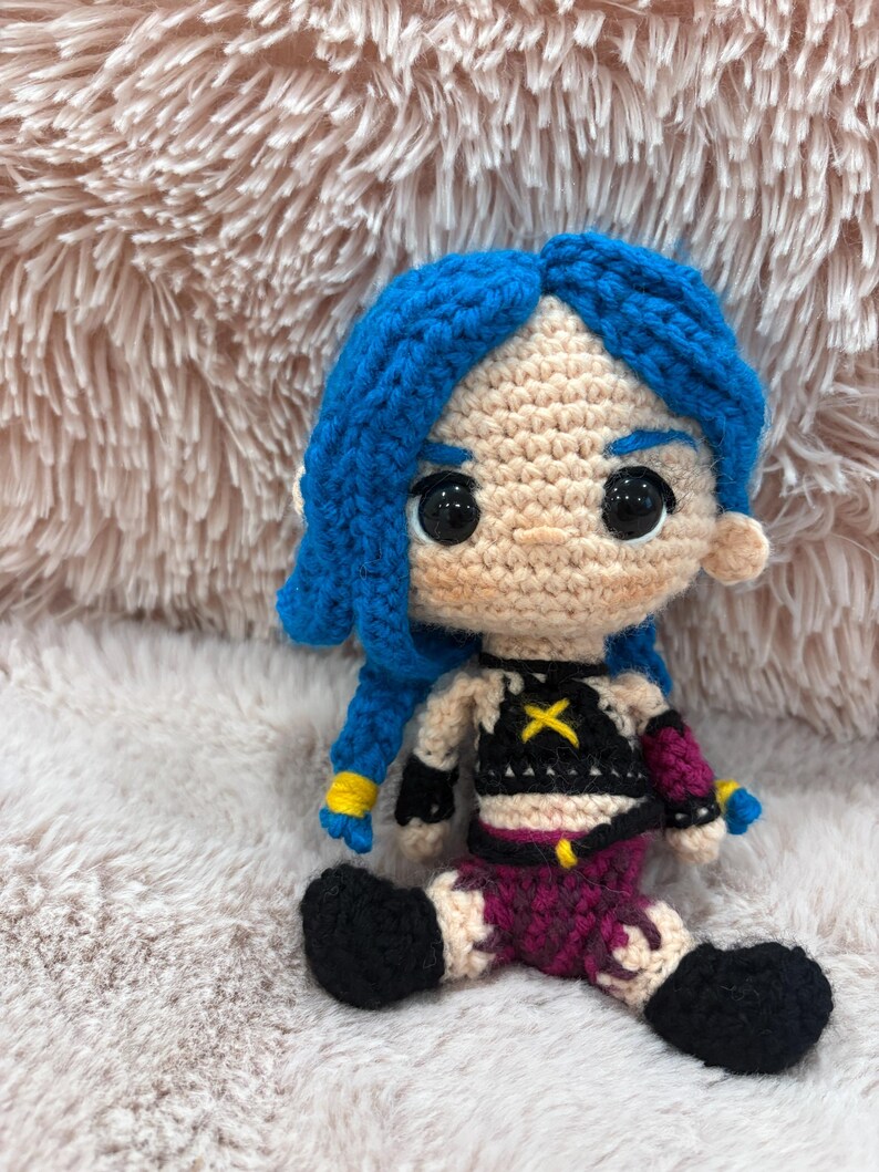 Handmade Crochet Jinx Doll — Arcane (LOL) - Etsy
