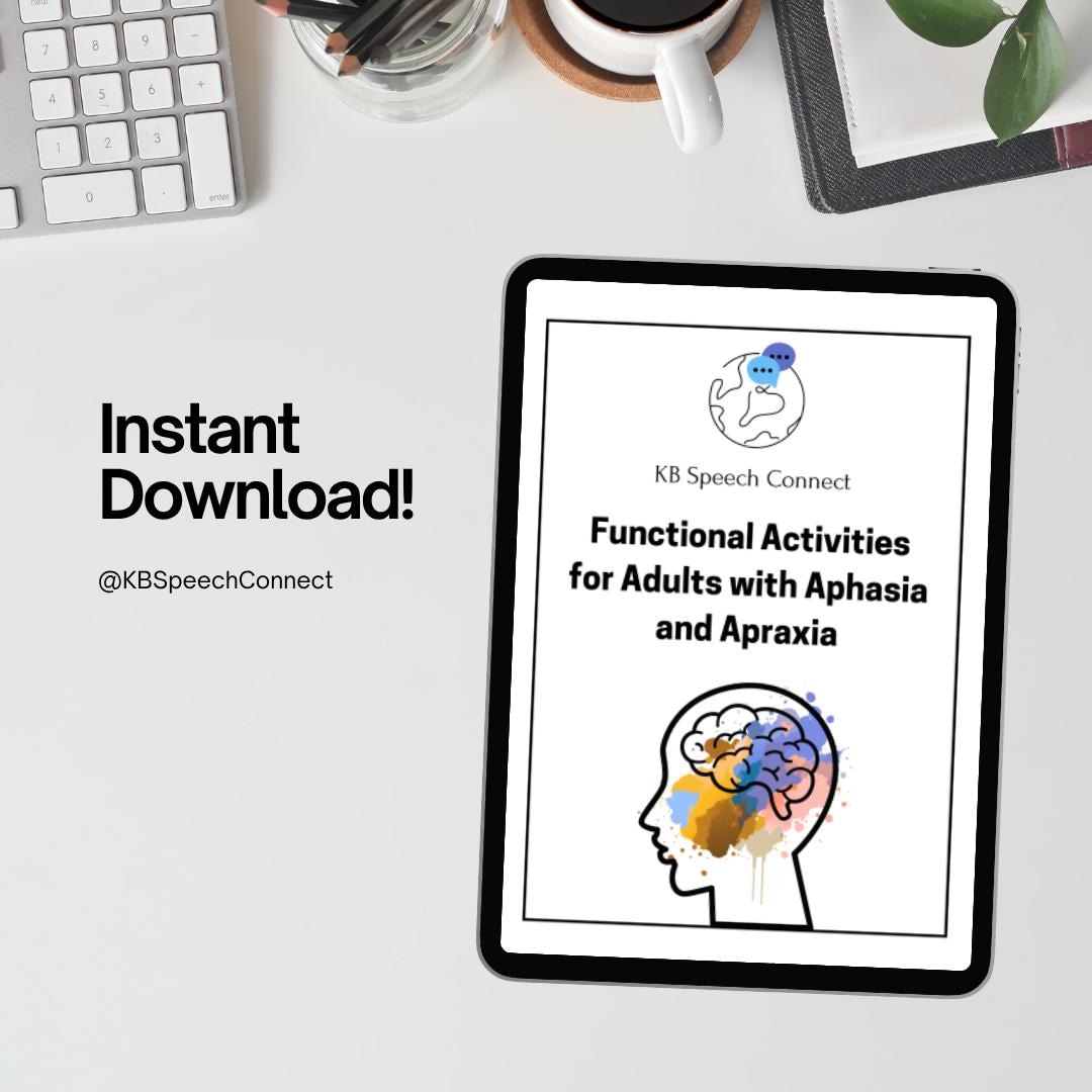 Aphasia & Apraxia Workbook for Adults | Functional Speech Therapy ...