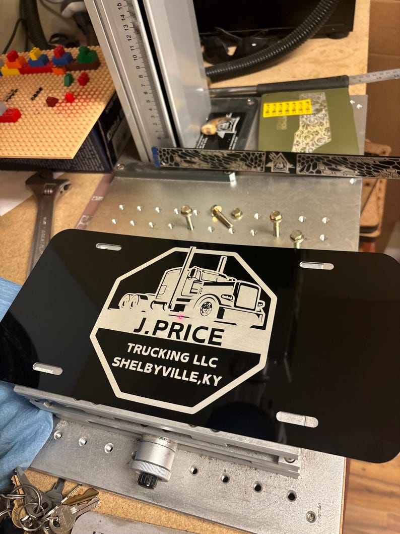 Custom Laser Engraved License Plate Logos for Local Businesses. - Etsy