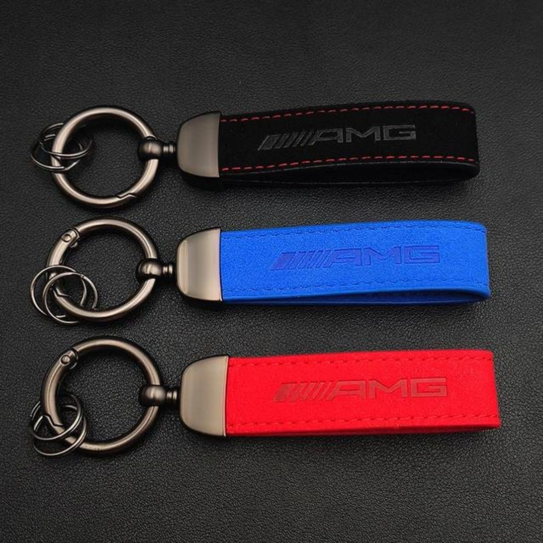 Mercedes AMG AMG Line Keychain Leather Logo Keyring A Class CLA C Class ...