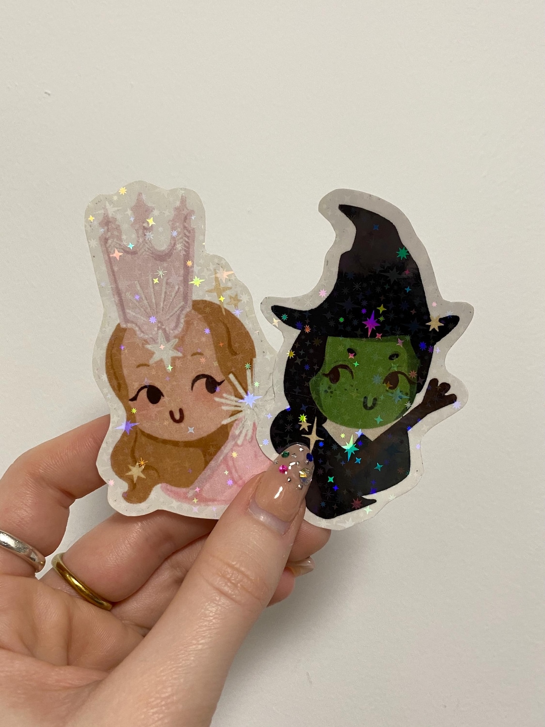 Wicked Inspired Elphaba and Glinda Holographic Stickers - Etsy UK