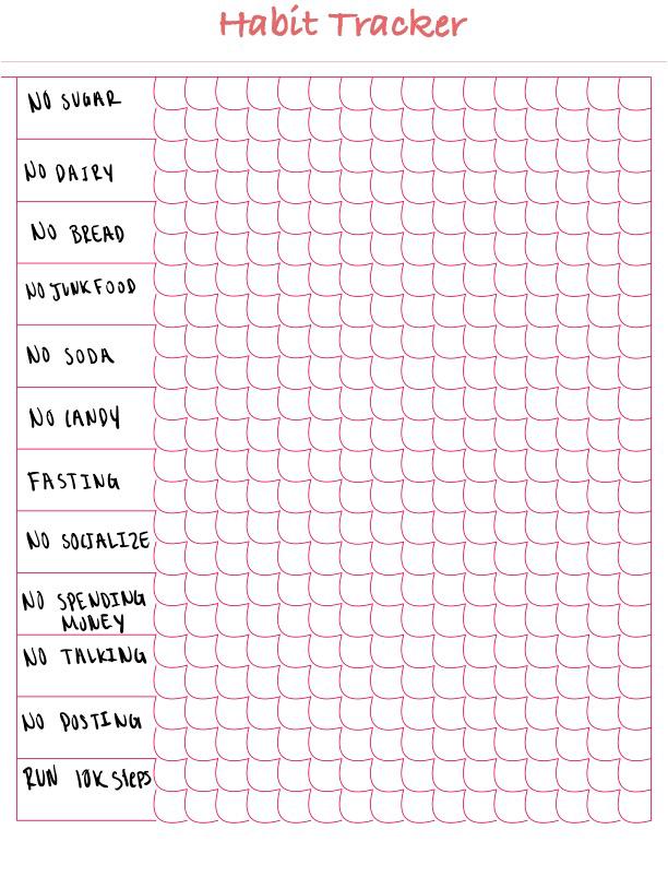 Daily & Weekly Habit Tracker Printable PDF for Goal Setting Minimalist ...
