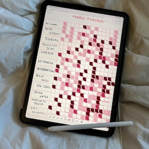 Pink Habit Tracker Printable: Daily, Weekly, Monthly (digital Download ...