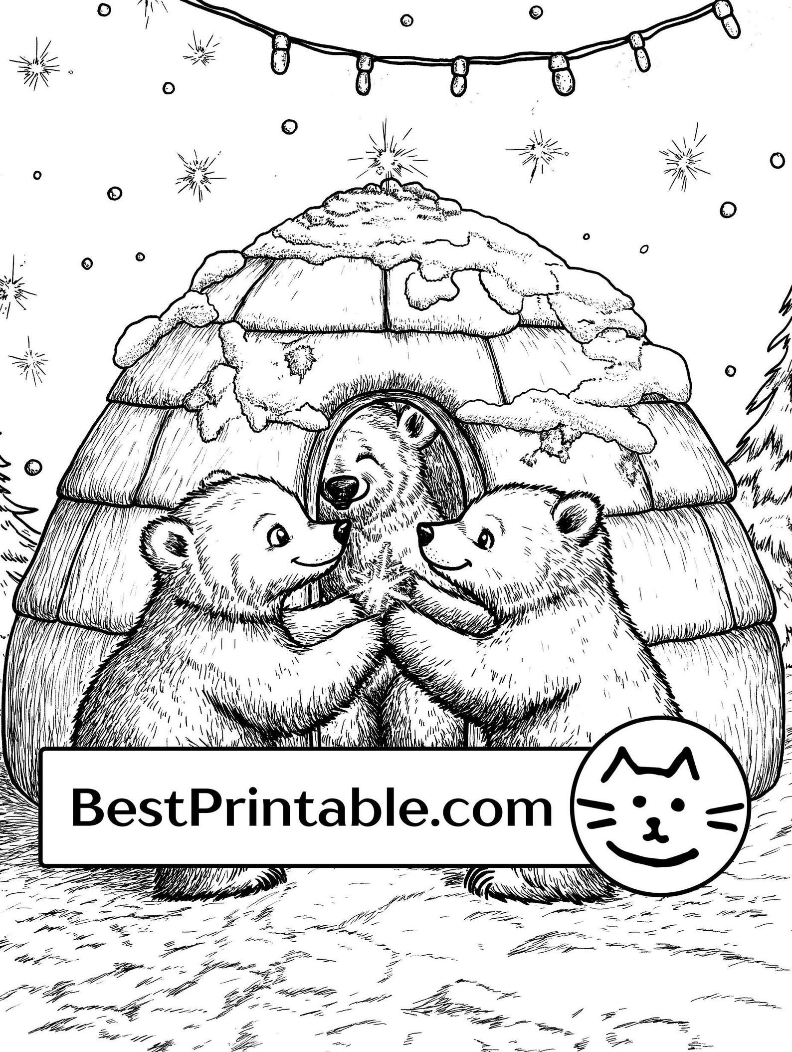 Adult Christmas Printable Coloring Pages by Best Printable - Etsy