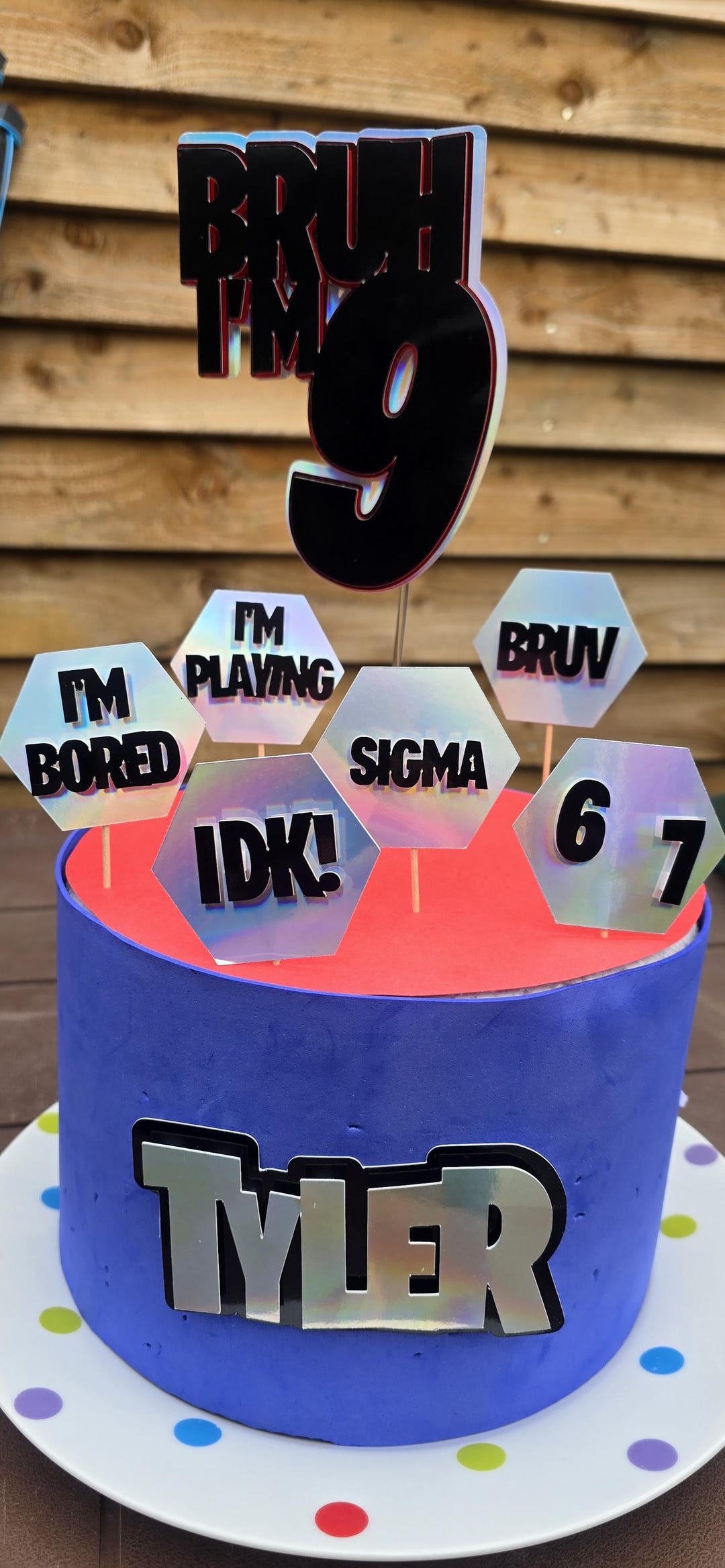 6 7 Bruh Cake Topper Personalized Age and Name 3D Boys Girls Birthday ...