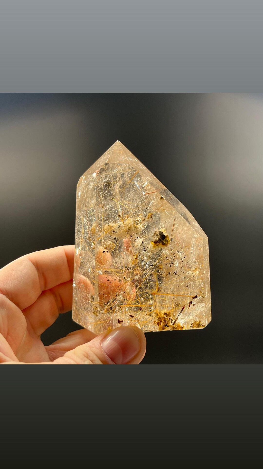 Golden Rutile With Mica Included Quartz From Brazil - Etsy