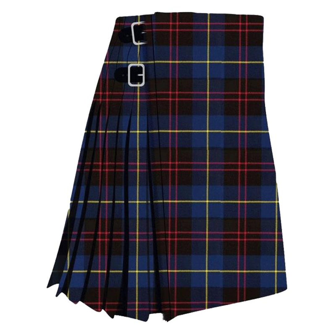 Scottish Clan Gordon Blue Tartan Kilt for Men Custom Size 8yard ...