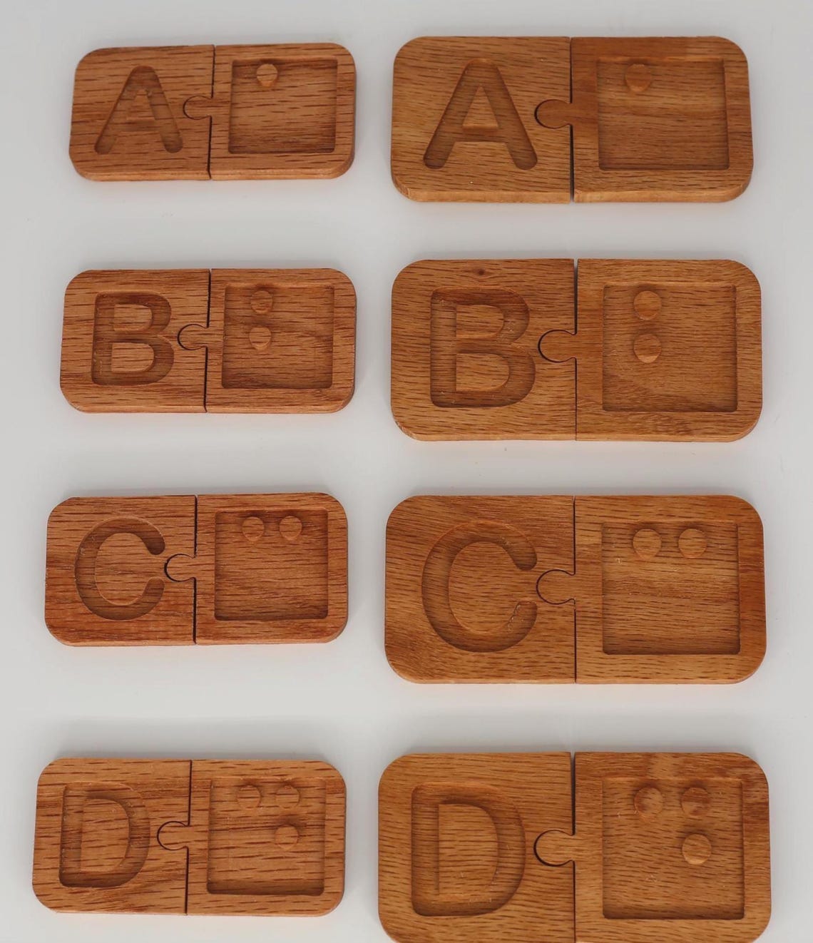 Alphabet Puzzle Match Tiles - Braille - Etsy