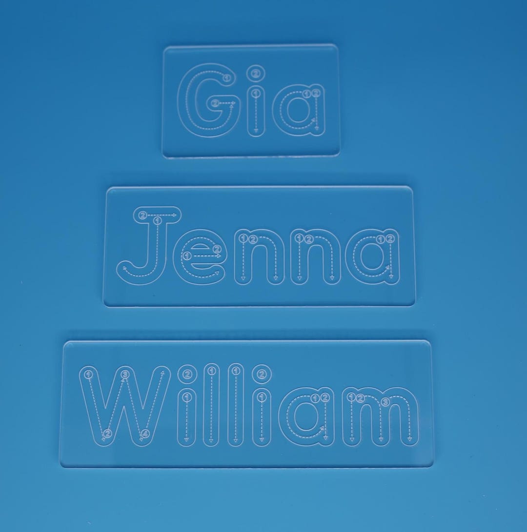 Acrylic Name Tracing Card | Personalized - Etsy