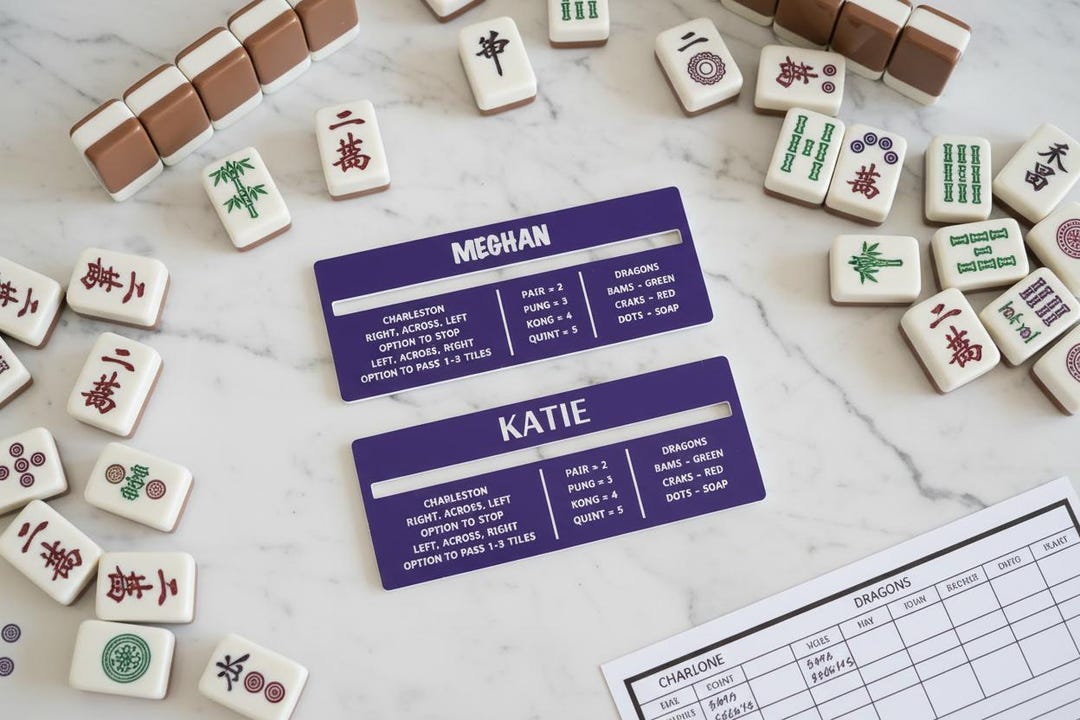Two-tone Acrylic Mahjong Line Reader | Elegant Tile Guide - Etsy