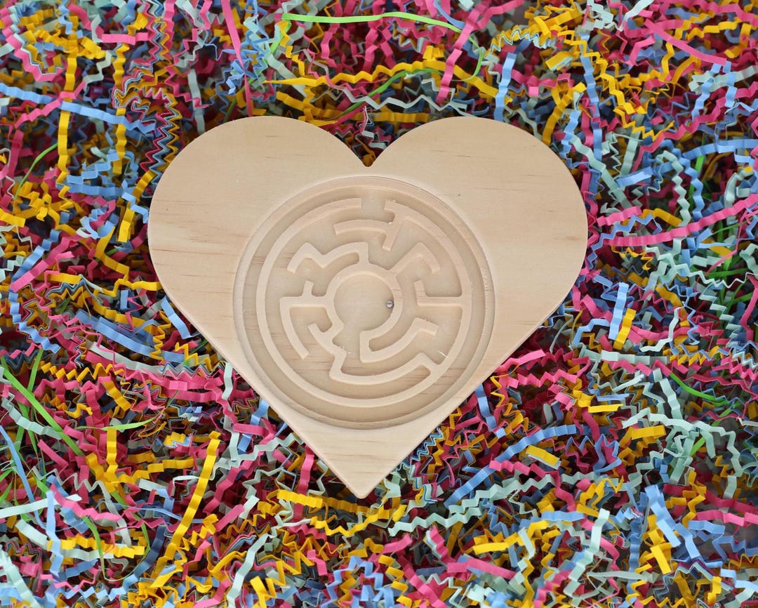 Heart Maze Game – Wooden Tilt Maze | Screen-free Valentine’s Fun for ...