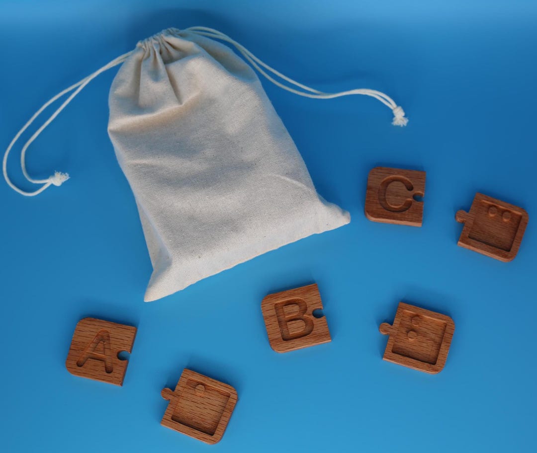 Alphabet Puzzle Match Tiles - Braille - Etsy