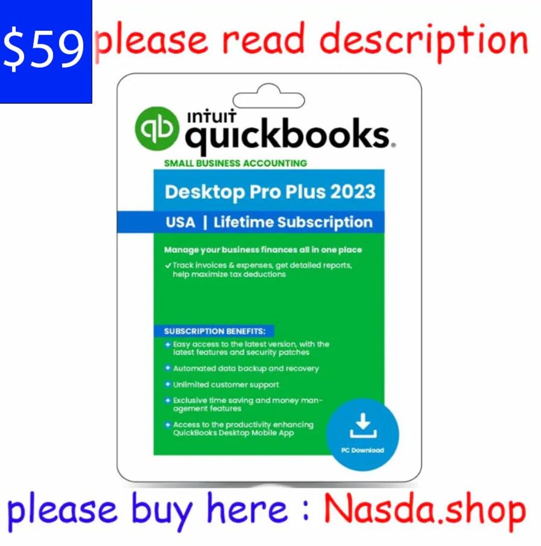 Quickbooks Desktop Pro 2023 for Windows No-subscription Lifetime Please ...