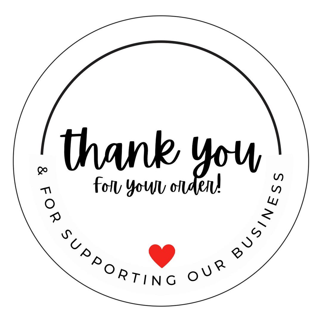Editable Thank You Stitcker, Thank You Lable, Thank You for Your Order ...