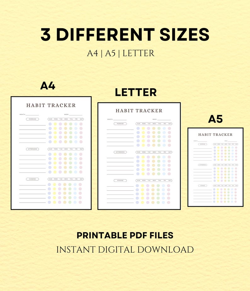 Weekly Habit Tracker | Printable/ Digital Download | Habit Tracker ...