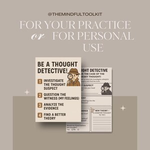 Thought Detective Worksheet for Kids | CBT Therapy Activity (PDF) - Etsy