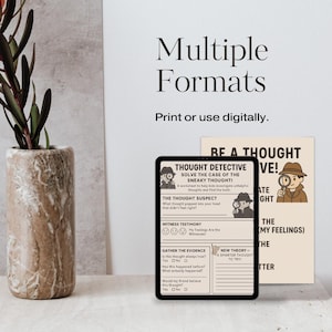 Thought Detective Worksheet for Kids | CBT Therapy Activity (PDF) - Etsy