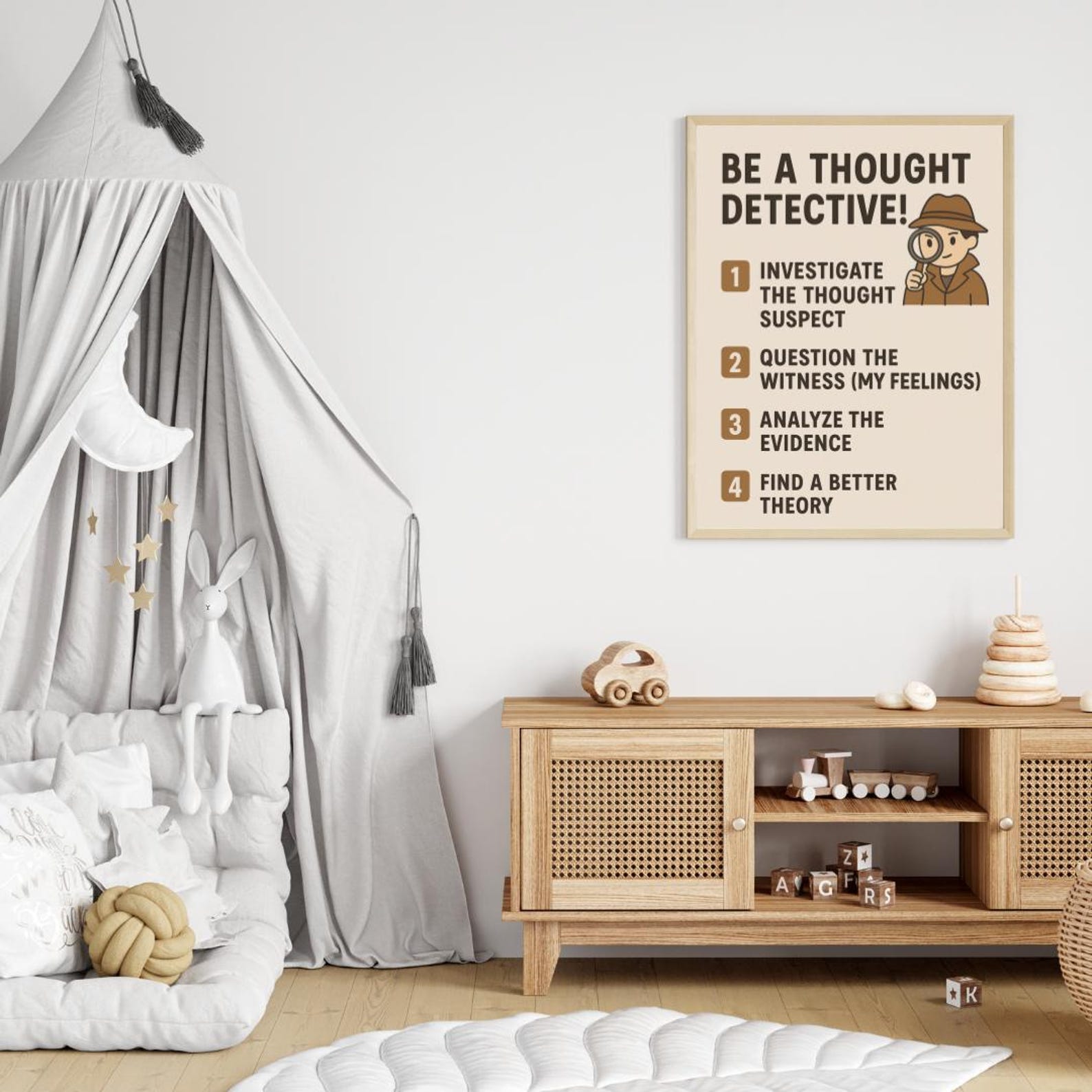 Thought Detective Worksheet for Kids | CBT Therapy Activity (PDF) - Etsy