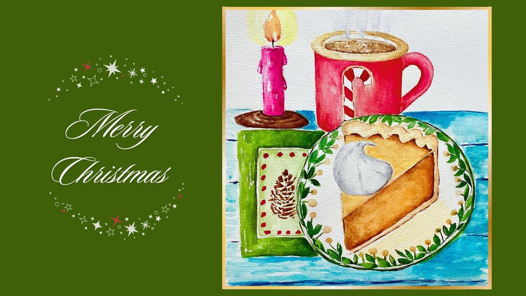 Watercolor Holiday Desktop Background (digital Download) - Etsy