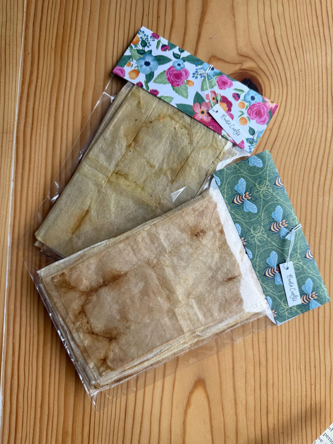 Upcycled Tea Bags: Vintage Crafting Supplies, Junk Journal ...