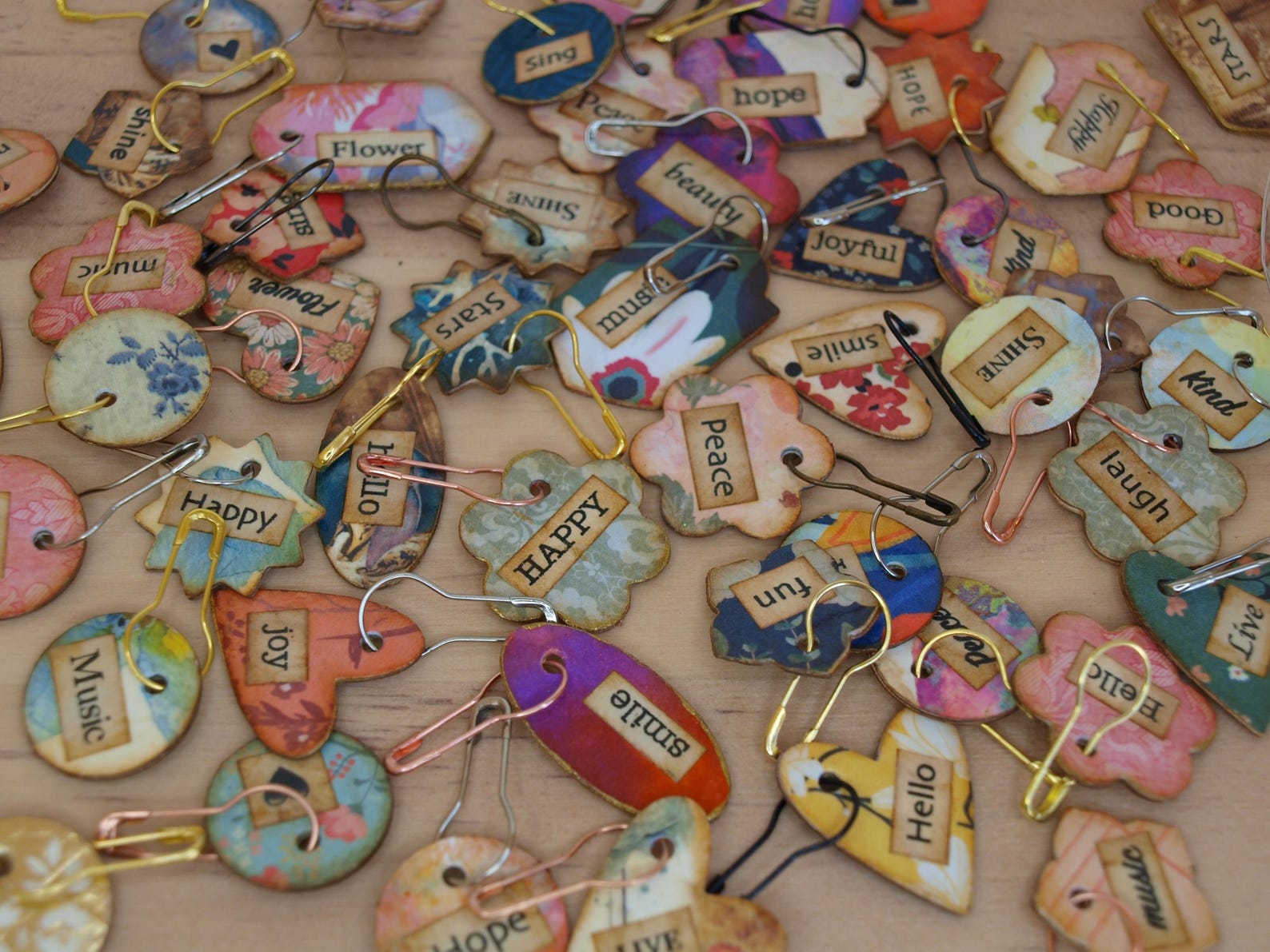 Small Handmade Paper Charms for Junk Journaling: Rustic Vintage Look ...