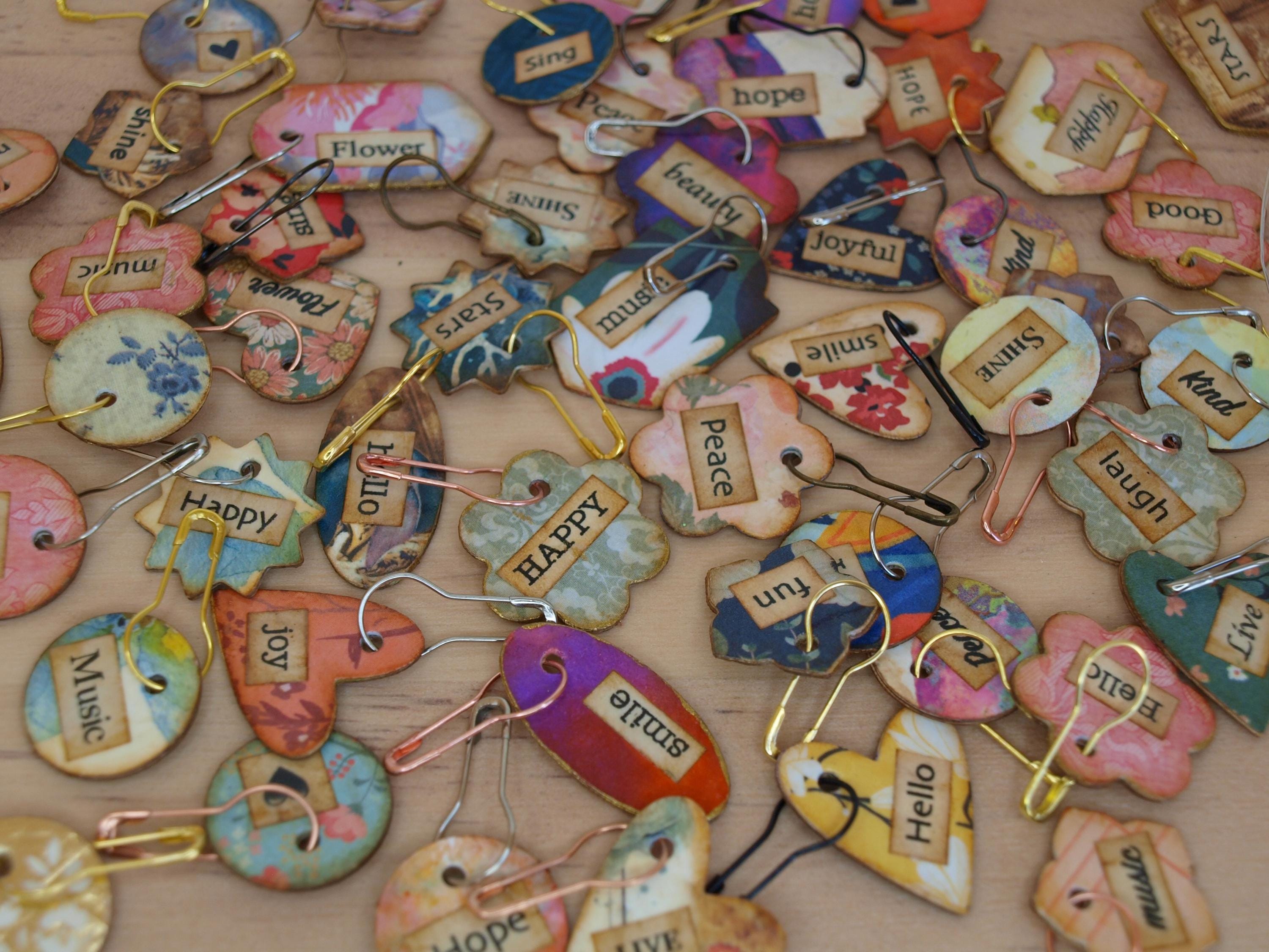 Small Handmade Paper Charms for Junk Journaling: Rustic Vintage Look ...