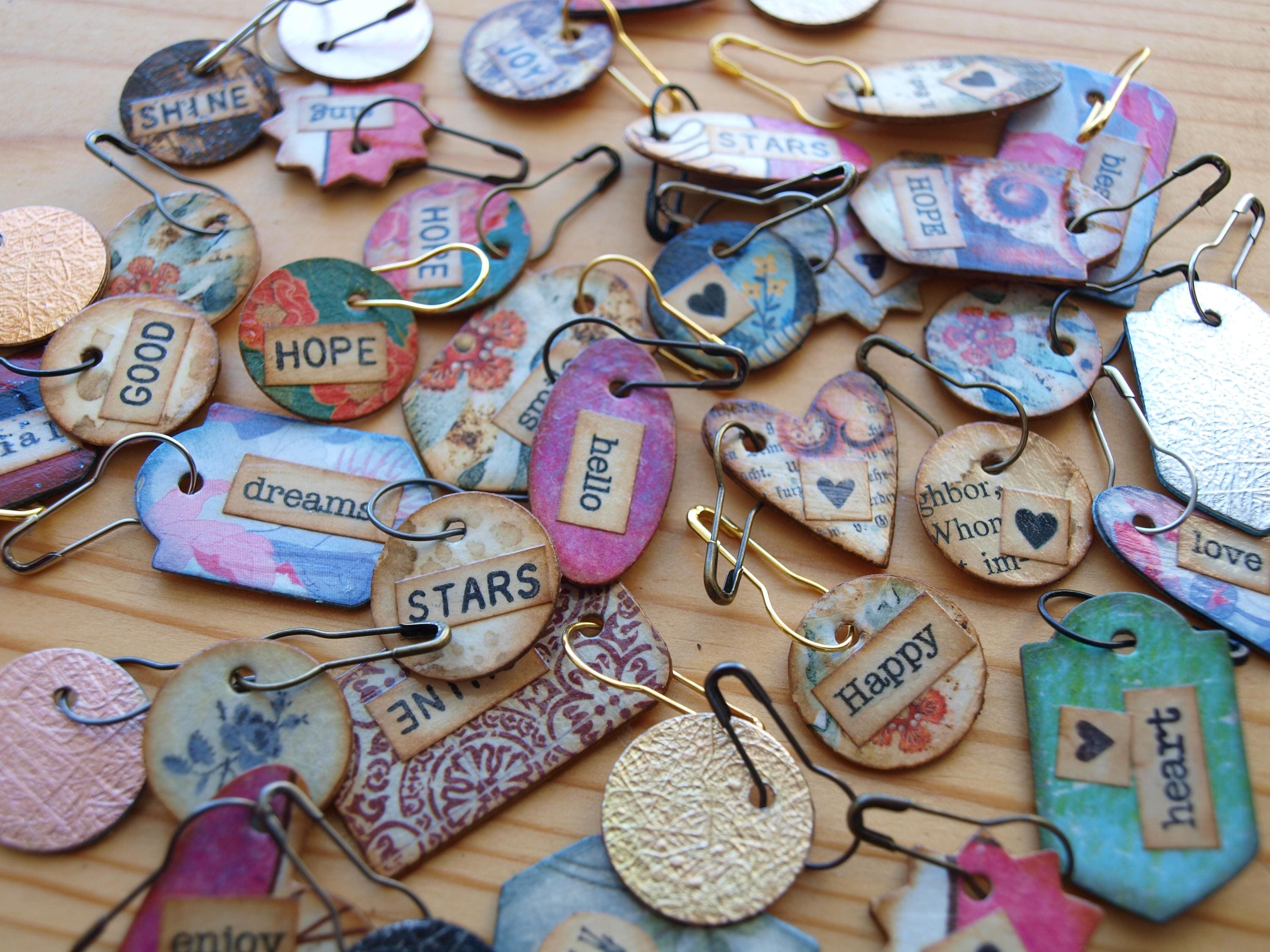 Small Handmade Paper Charms for Junk Journaling: Rustic Vintage Look ...