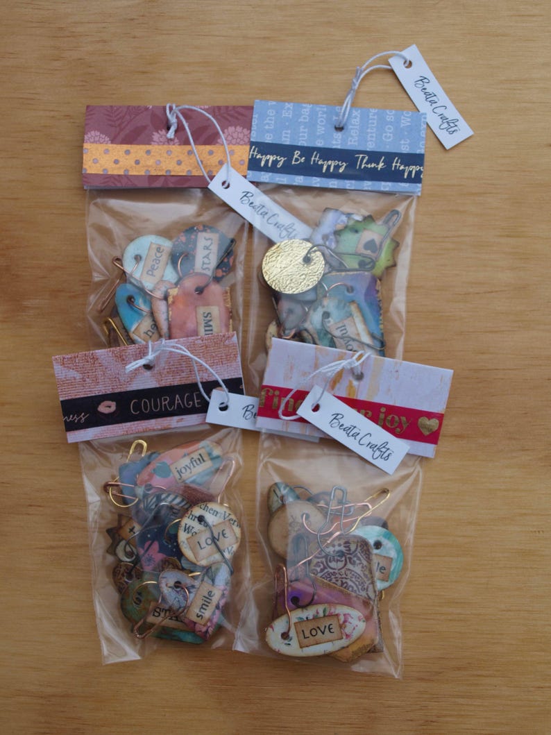 Small Handmade Paper Charms for Junk Journaling: Rustic Vintage Look ...