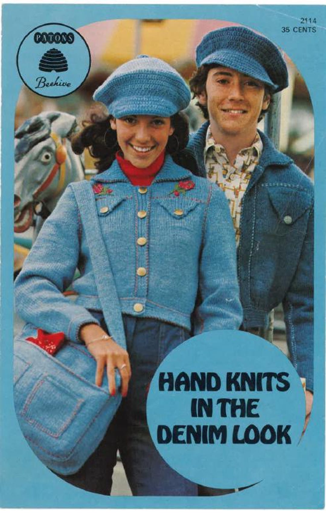 Patons Beehive "peaked Cap" and "shoulder Bag" Knitting Pattern From ...