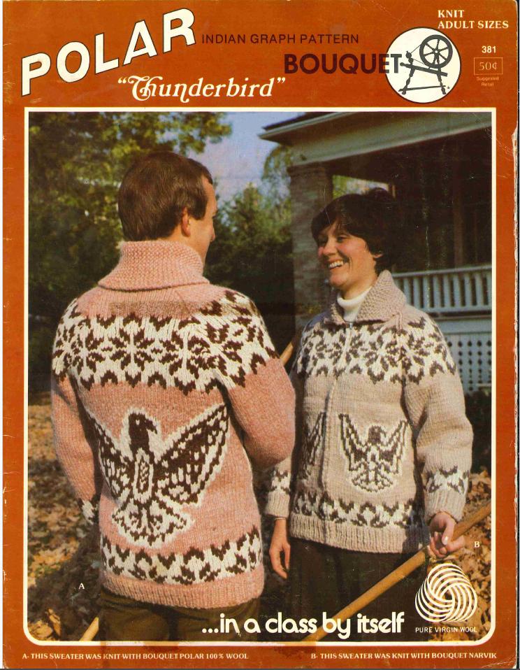Polar "thunderbird" Sweater Vintage Knitting Pattern- PDF - Etsy