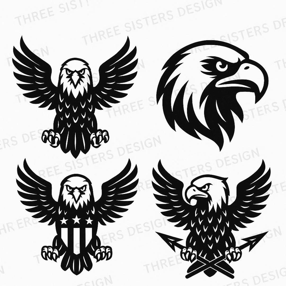 American Eagle Laser Cut Files | Patriotic SVG DXF PNG Bundle - Etsy