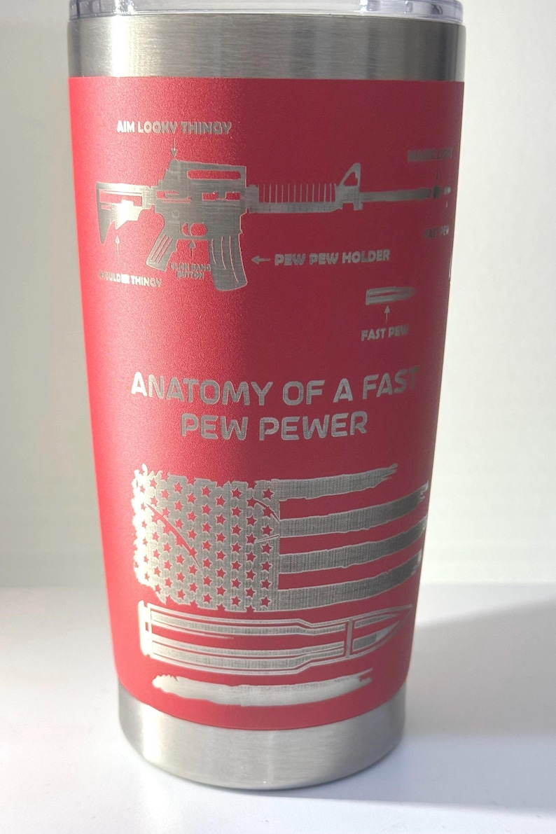 Anatomy of a Pew Pew 20oz Tumbler. - Etsy