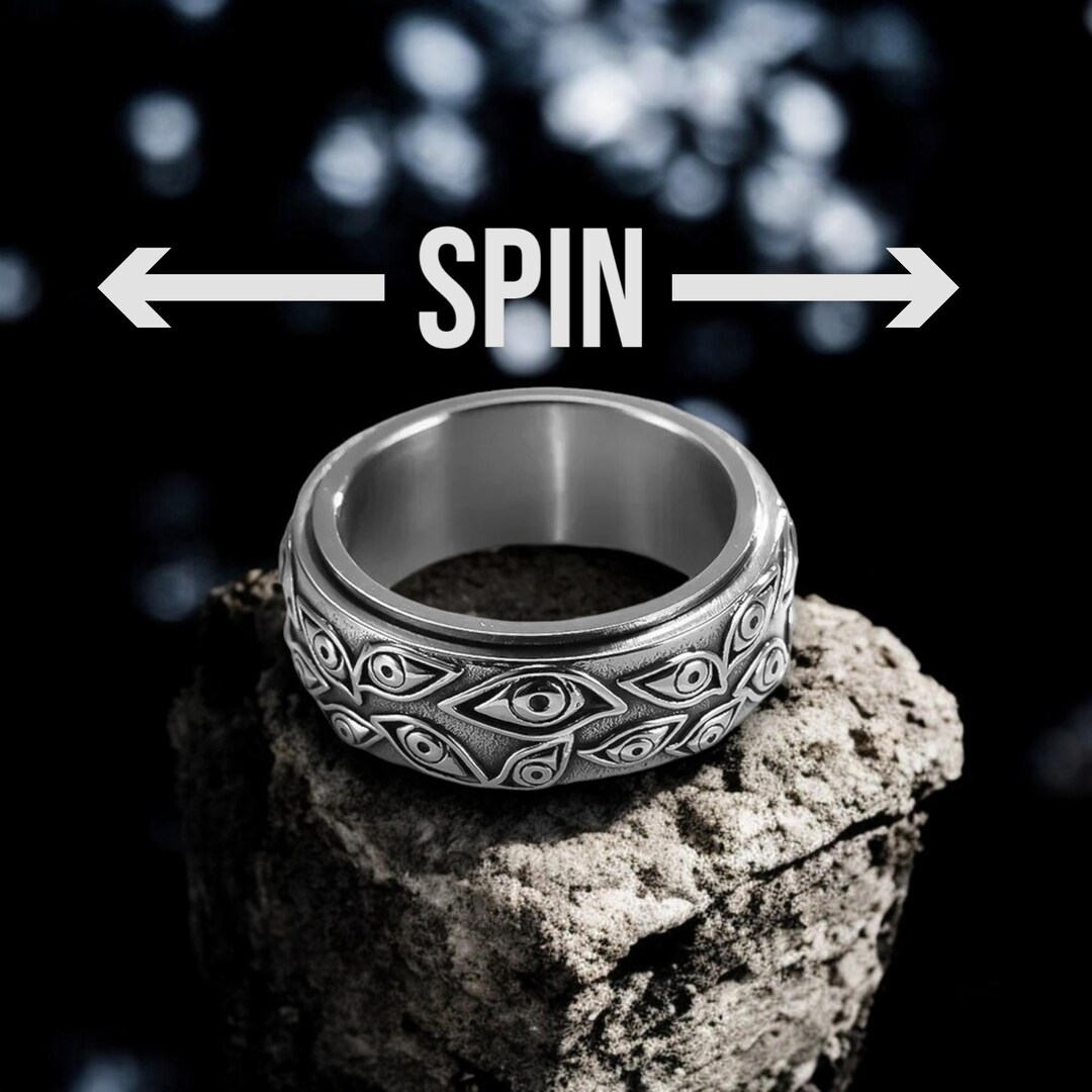 JJK Jujutsu Kaisen Sukuna Eye Spinner Ring | Anime Jewelry Gift ...